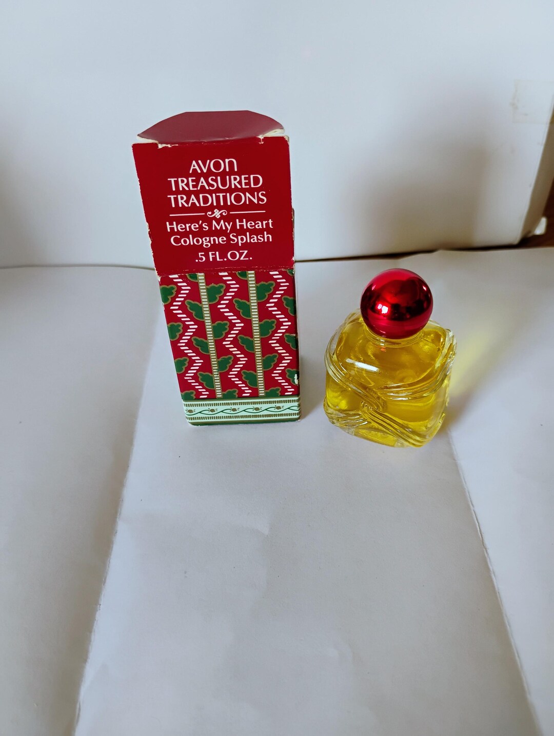 Avon HERE'S My HEART Treasured Traditions Cologne Splash MINI, .5 Fl Oz ...
