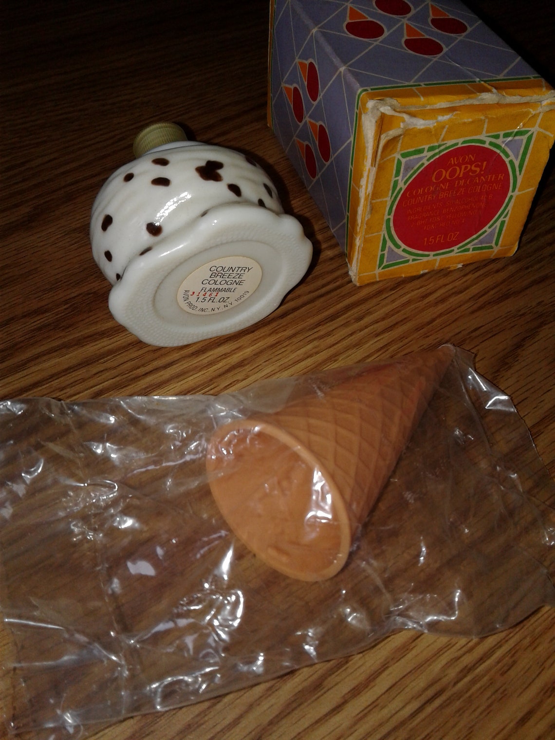 Avon OOPS Ice Cream Cone sugar Cone With Chocolate Chips - Etsy
