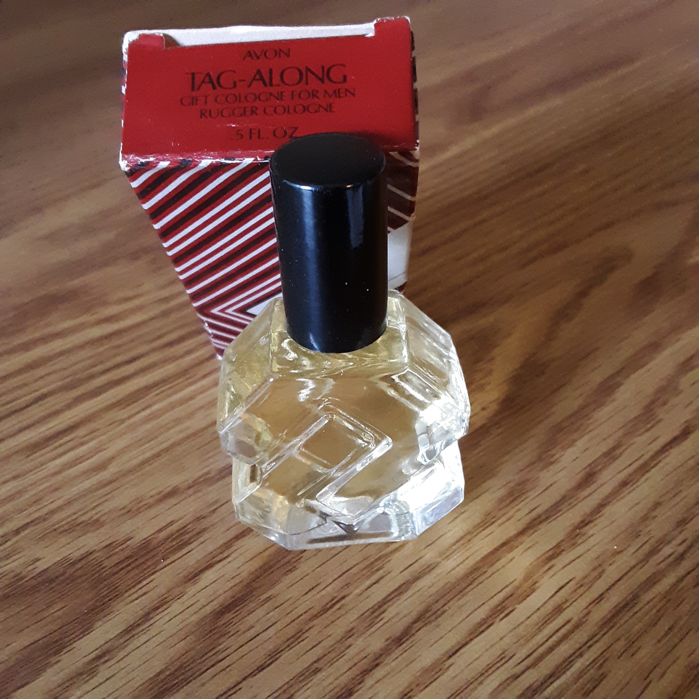 FULL Avon RUGGER Cologne for Men Mini Tag-along Gift .5 Fl. Oz. Full ...