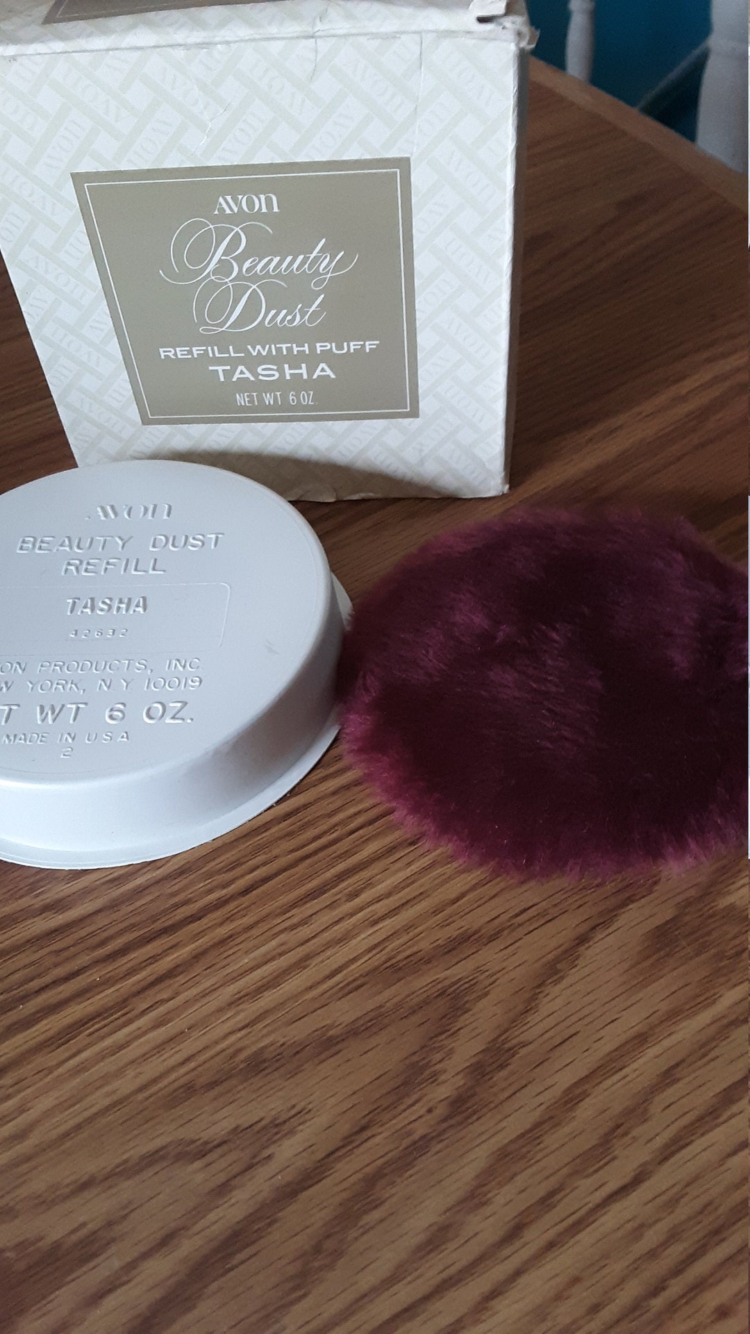 Avon TASHA Beauty Dust body Powder Refill With PUFF 6 Oz. New, Never ...