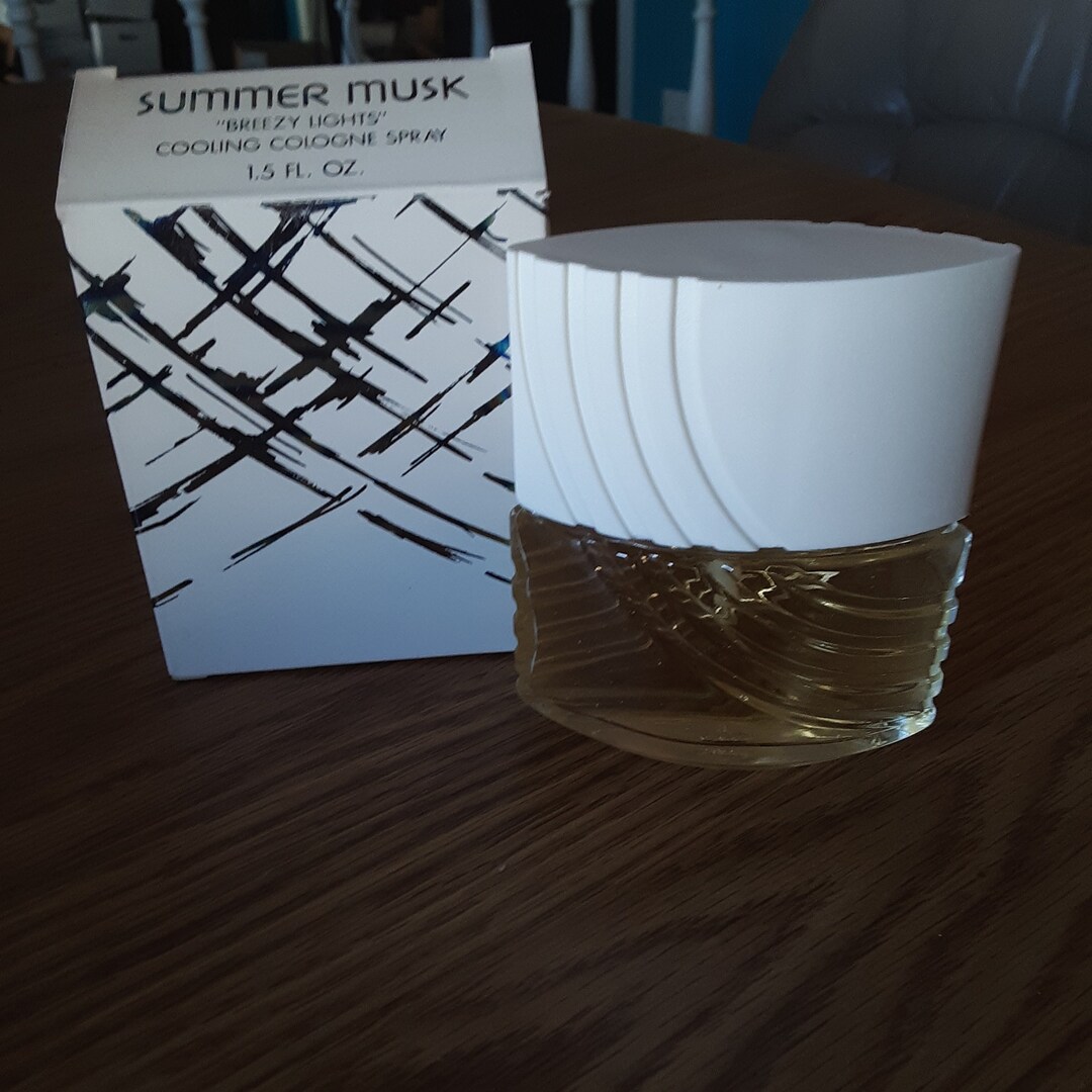 Avon 1990 SUMMER MUSK breezy Lights Cooling Cologne Spray 1.5 Fl Oz ...