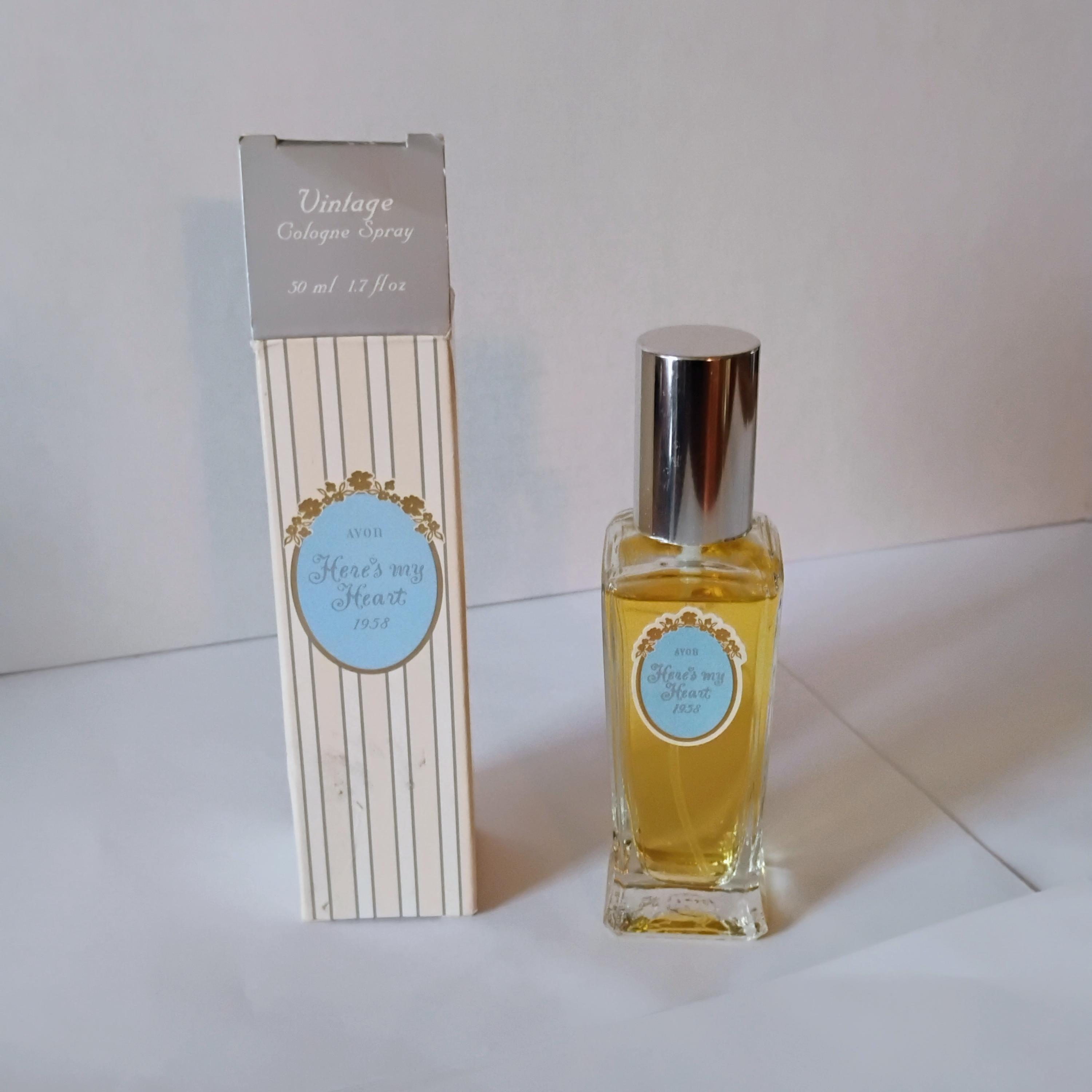 Avon HERE'S MY HEART Cologne Spray From the Vintage Collection 1.7 Fl ...