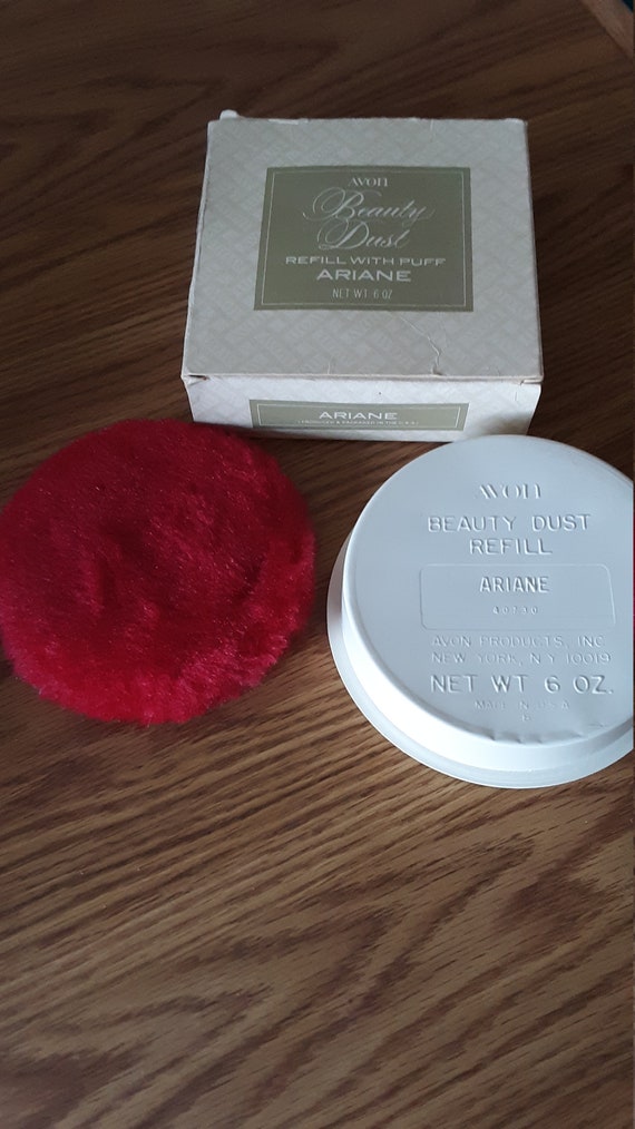 Avon ARIANE Beauty Dust body Powder Refill With PUFF 6 Oz. | Etsy