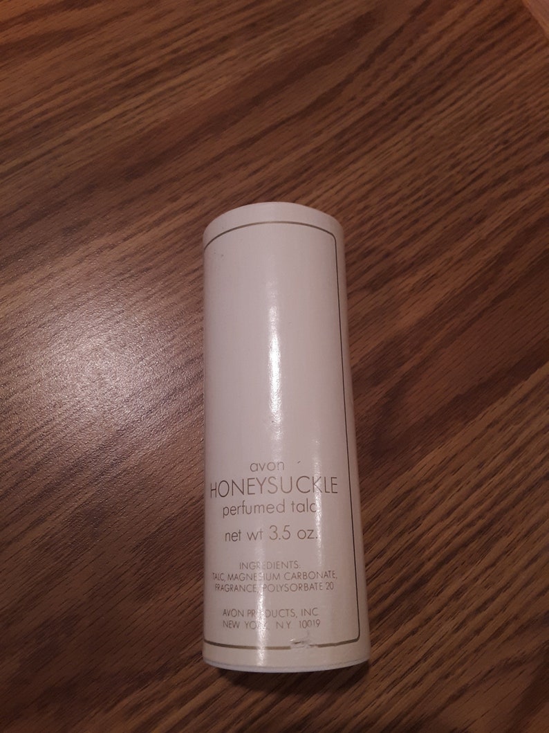 Avon HONEYSUCKLE Perfume Talc body Powder 3.5 Oz Net Wt, FULL, Never ...