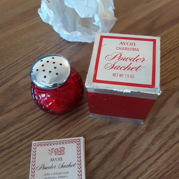 Red Avon Powder Box - Etsy