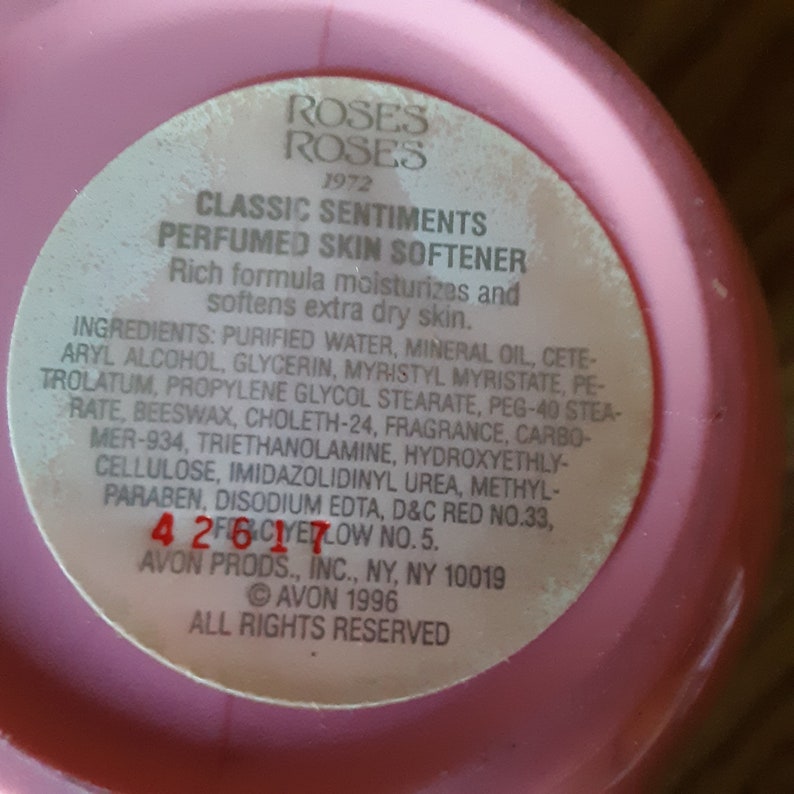 Avon ROSES , ROSES Perfumed Skin Softener (body Lotion) 5 Oz. Net Wt ...