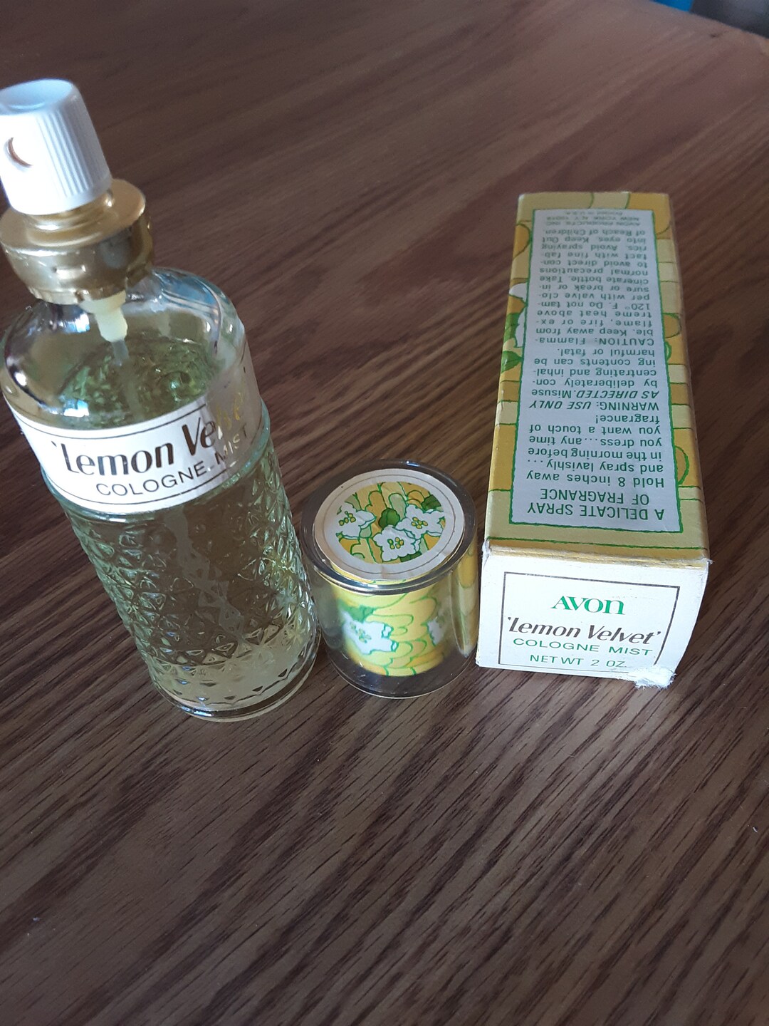 Avon LEMON VELVET Cologne Mist Spray 2 Oz Full, Never Used, Mint in Box ...