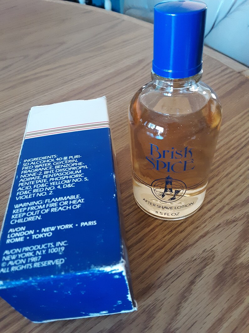 FULL Avon BRISK SPICE After Shave (aftershave) Lotion 4.5 Fl. Oz., Mint ...