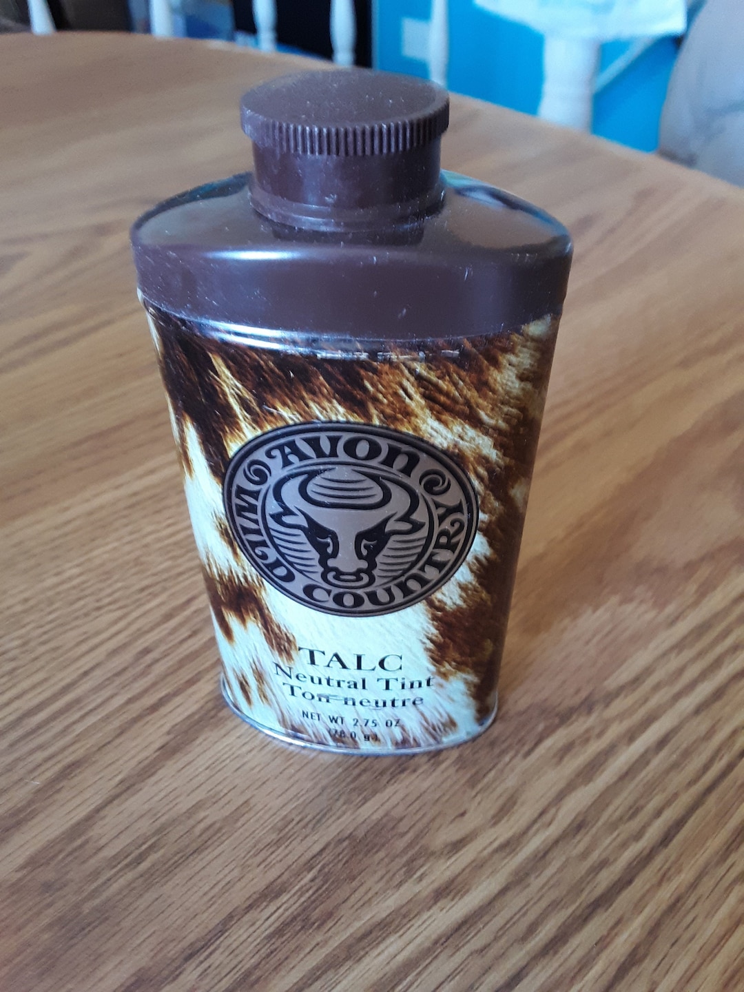 FULL Avon WILD COUNTRY Talc Neutral Tint (body Powder) Tin Net Wt. 2.75 ...