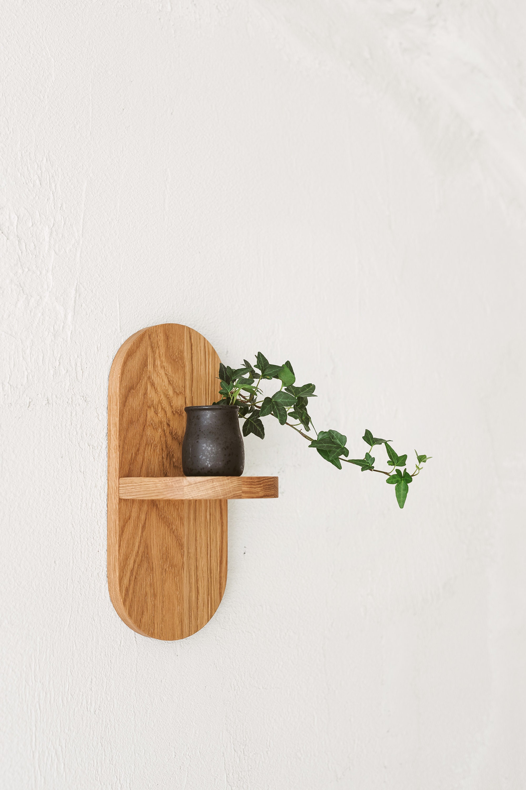 Oak Oval Shelf Wall-mounted Rustic Wooden Storage Perfect - Etsy