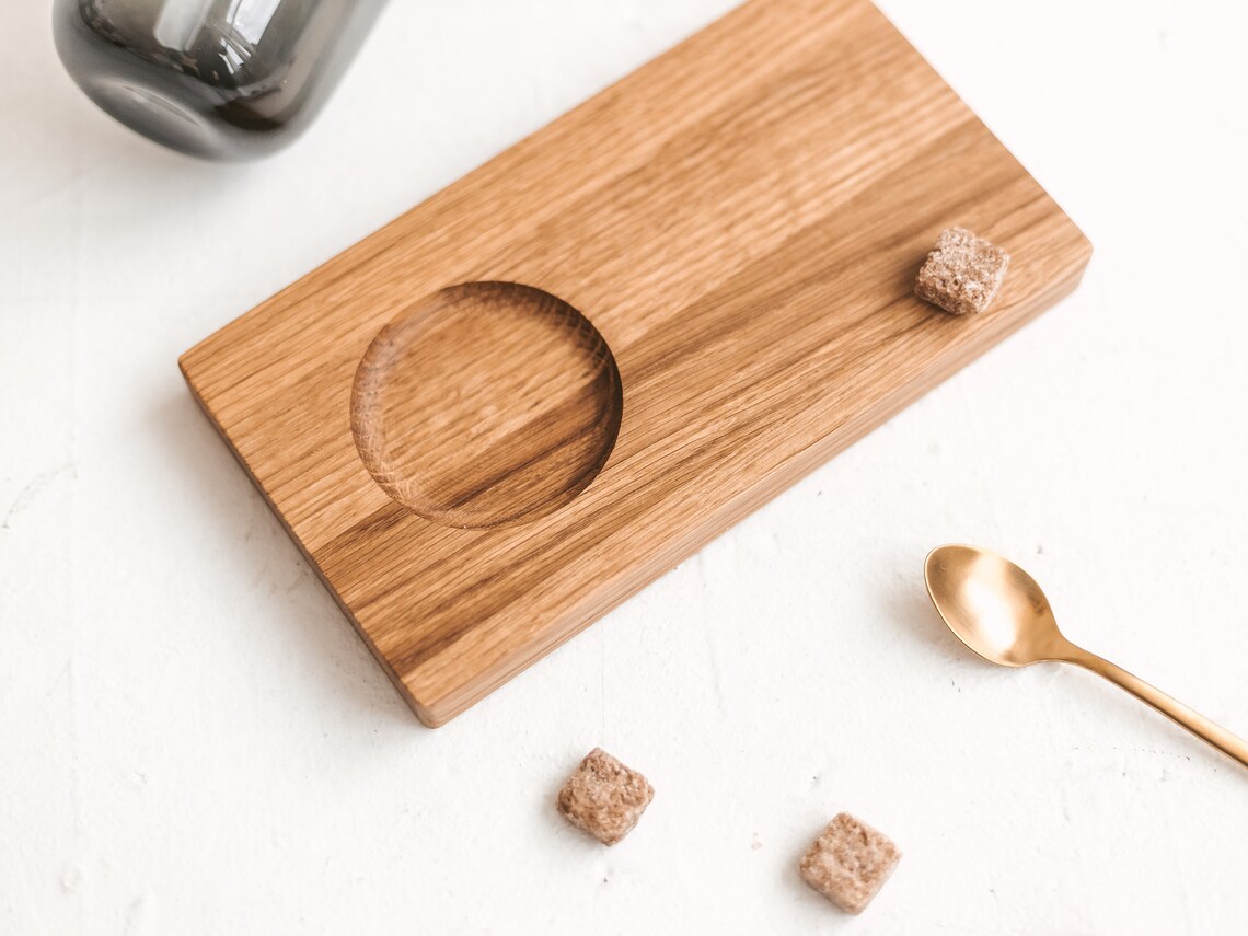 Handmade Oak Fika Board | Minimalist Scandinavian Beverage Tray - Etsy