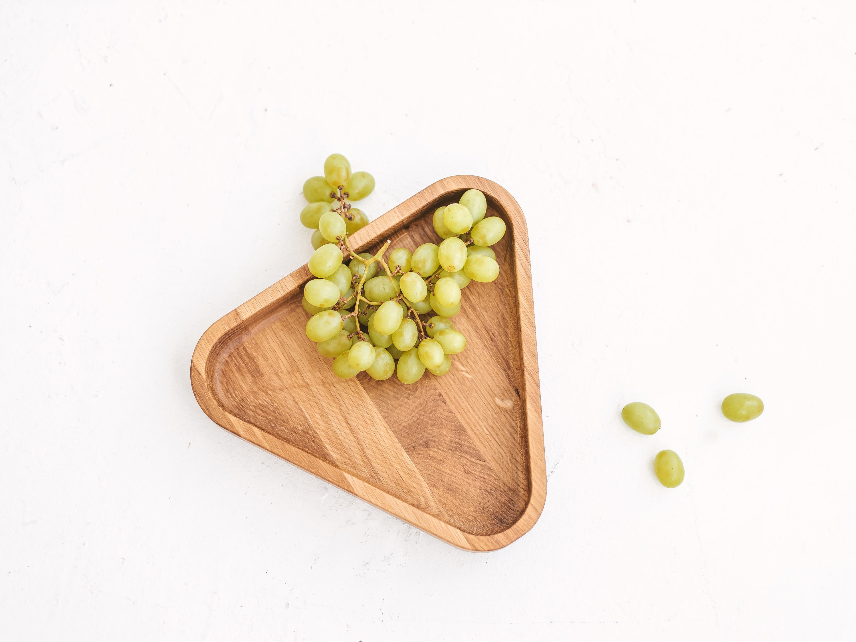 Handmade Wooden Deep Triangle Shaped Tray for a Coffee Table or Ottoman ...