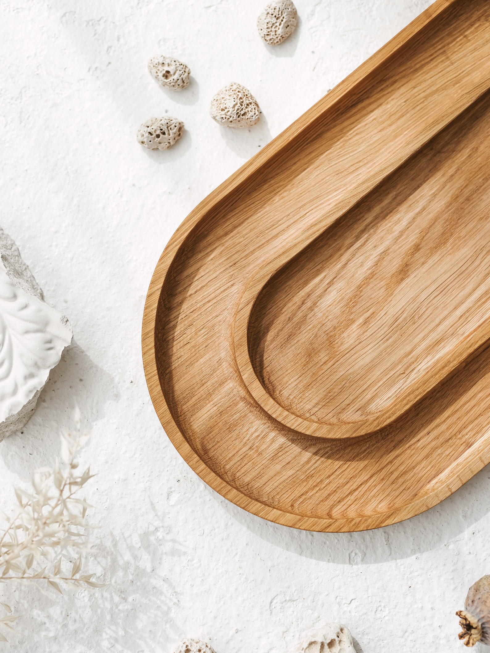 Handmade Wooden Oval Circular Tray Modern Oval Tray - Etsy