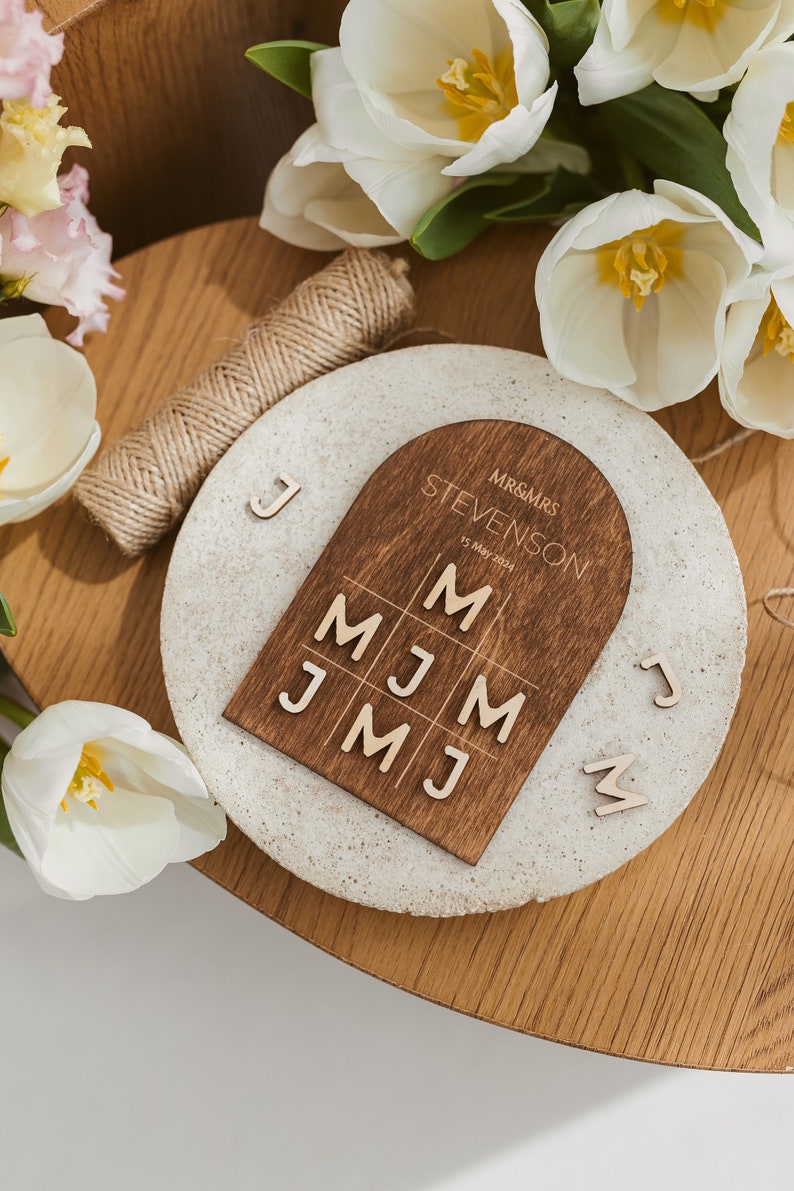 Gioco del tris in legno personalizzato – Decorazione rustica per ...