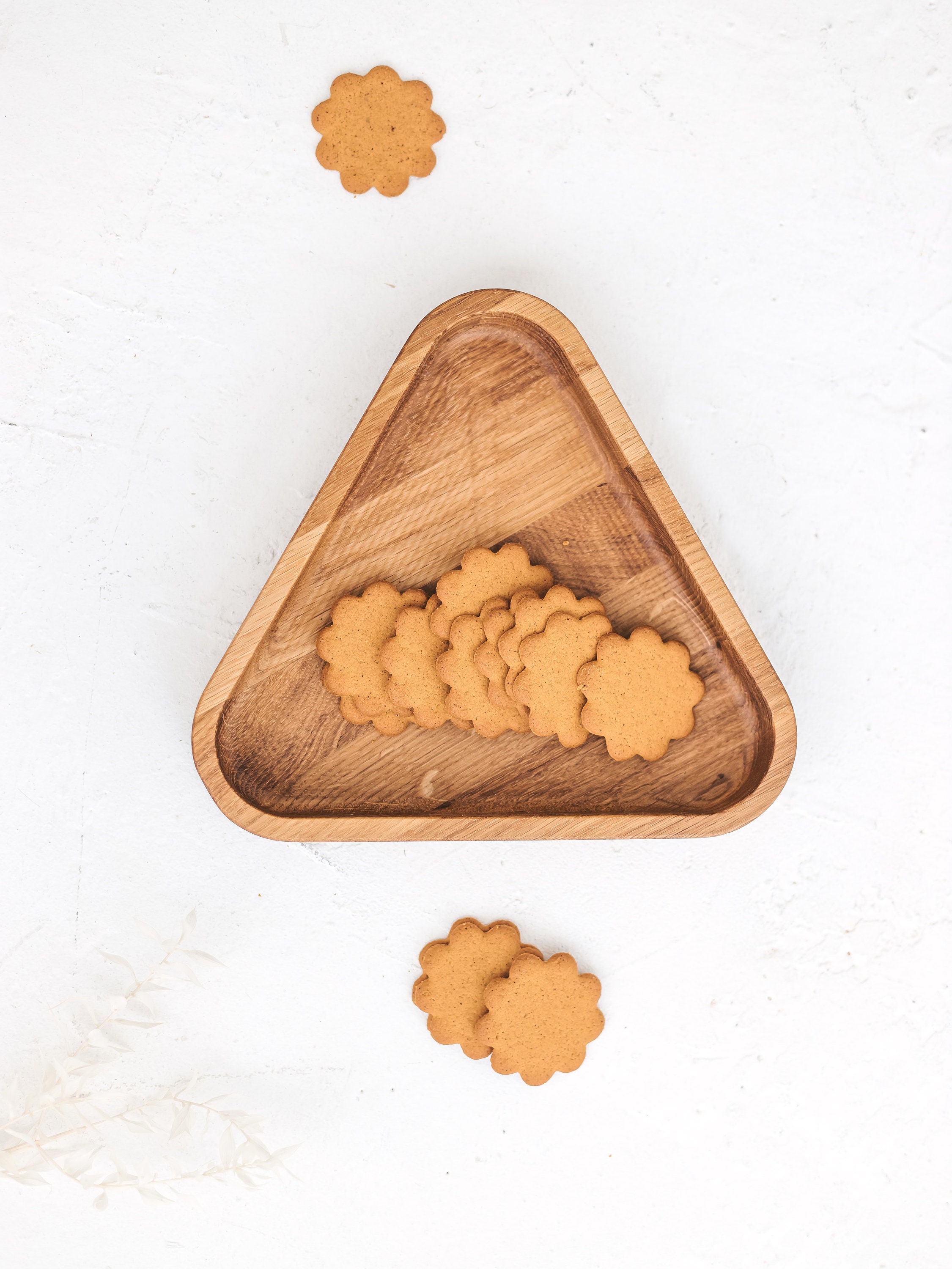 Handmade Wooden Deep Triangle Shaped Tray for a Coffee Table or Ottoman ...