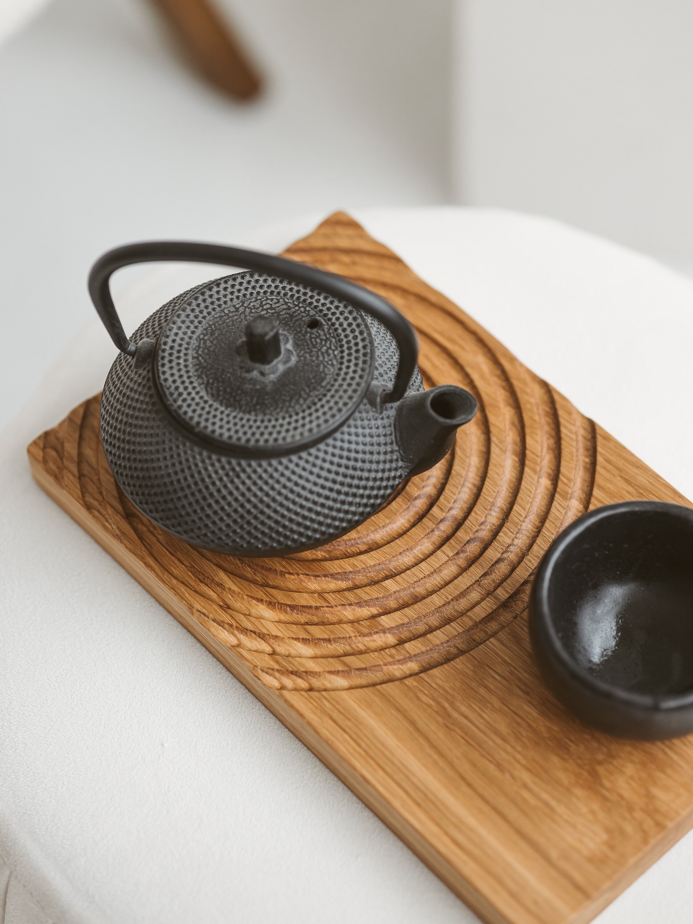 Oak Water Ripple Tray | Modern Decorative Board - Etsy