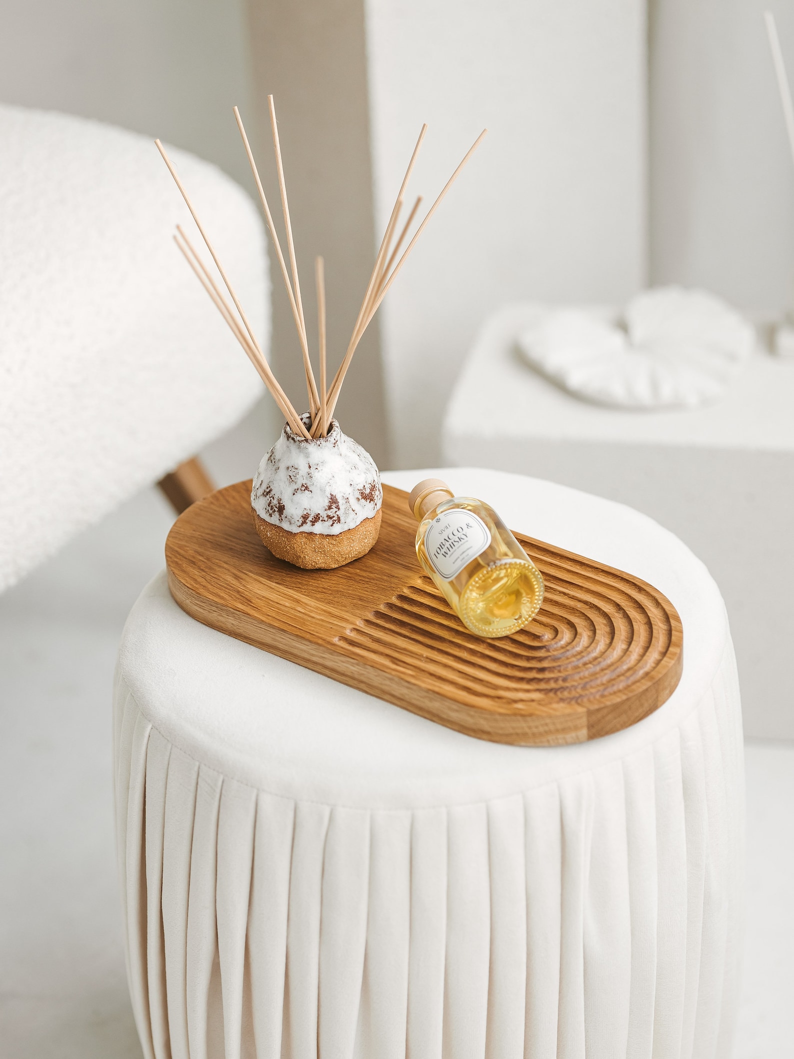 Oval Wooden Half Rainbow Arch Tray With Ripples Decorative - Etsy