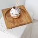 Handmade Oak Square Tray | Round Indent, Wood Serving Tray - Etsy