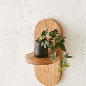 Oak Oval Shelf - Wall-mounted, Rustic Wooden Storage - Perfect for ...