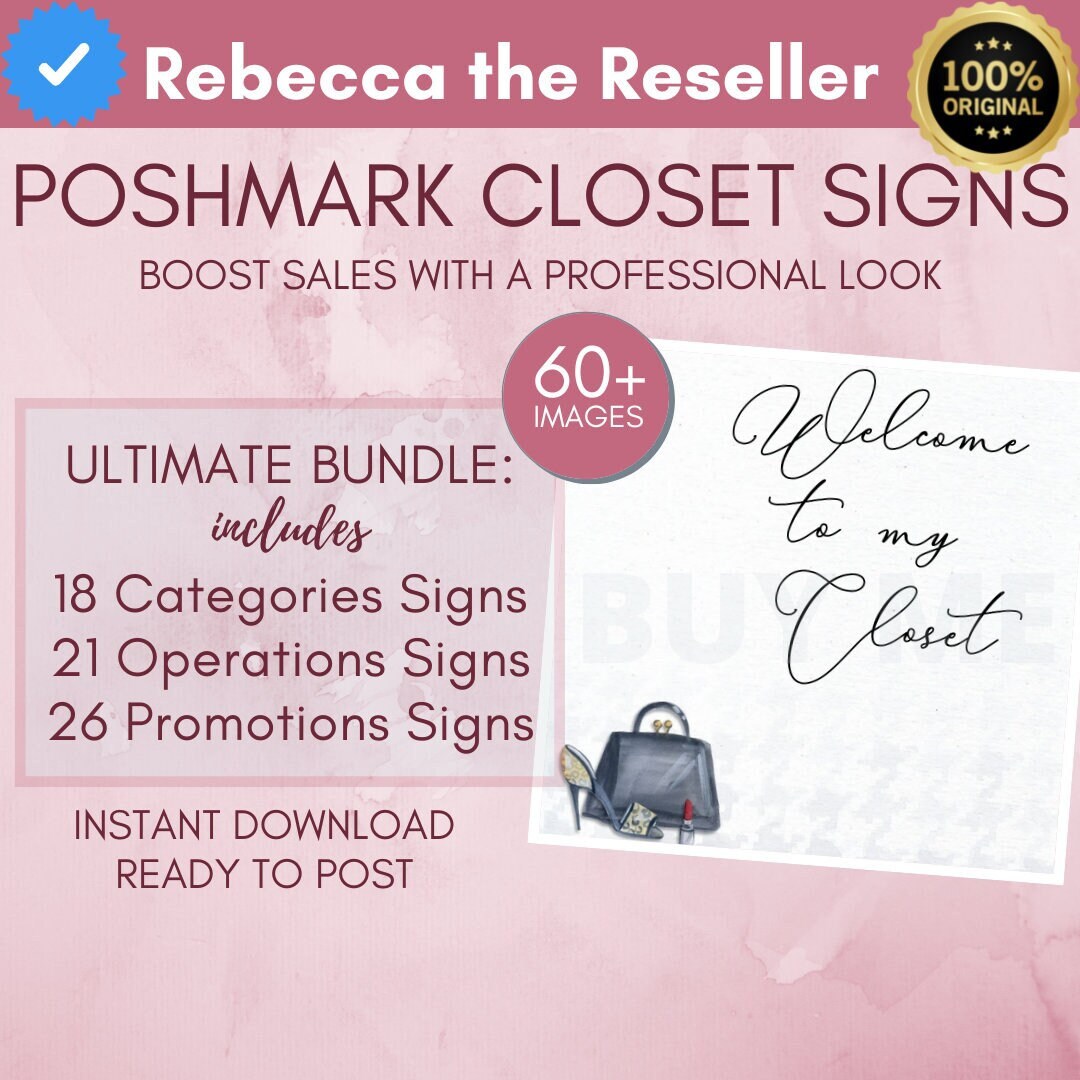Poshmark Closet Signs: 60+ Fashion Theme Images (digital Download) - Etsy