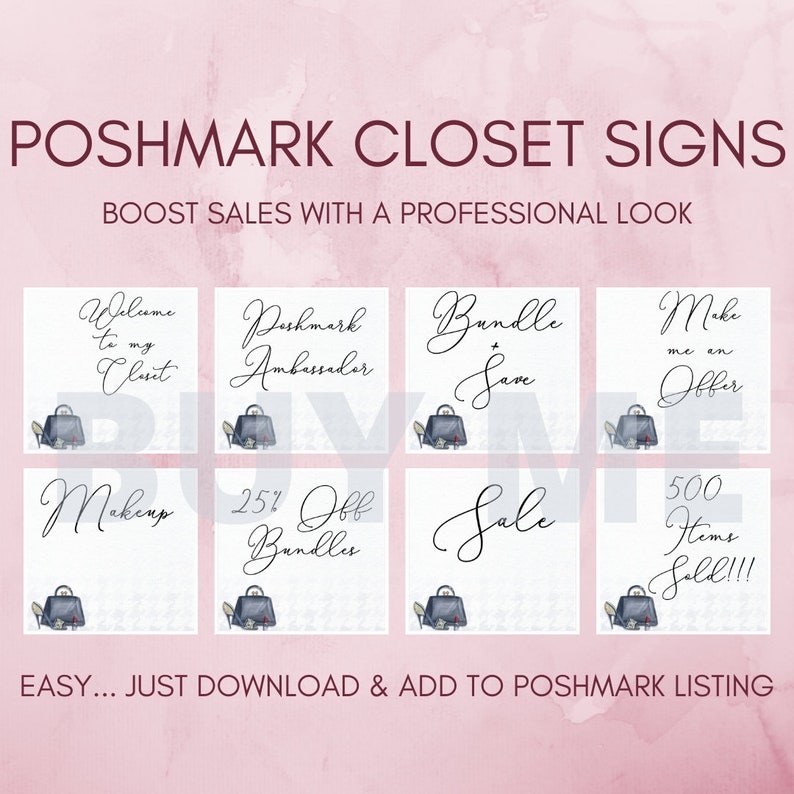Poshmark Signs Poshmark Closet Signs Poshmark Seller Fashion | Etsy