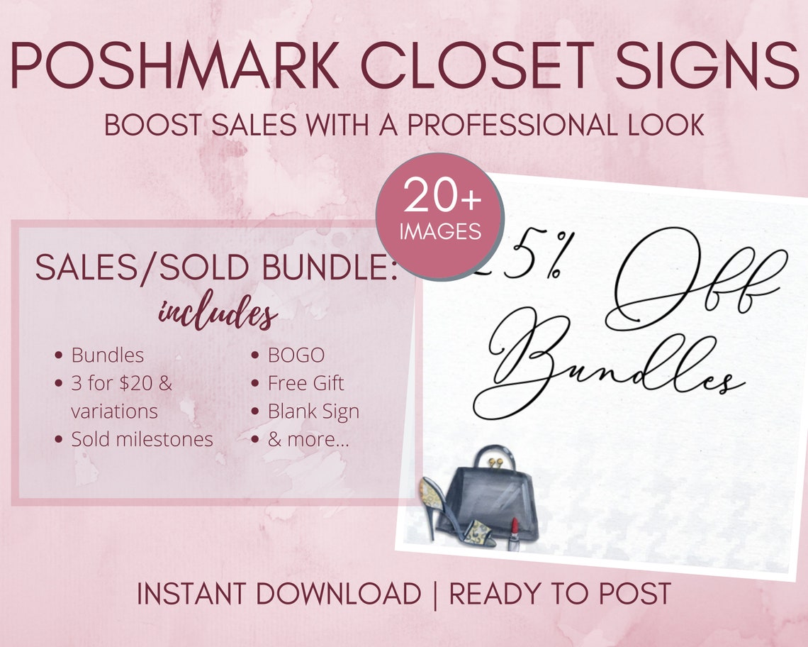 Poshmark Signs Poshmark Closet Signs Poshmark Seller Fashion | Etsy