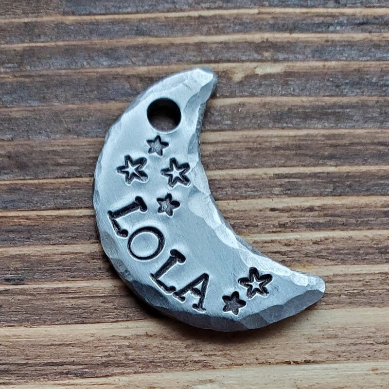 Moon Dog Tag - Etsy