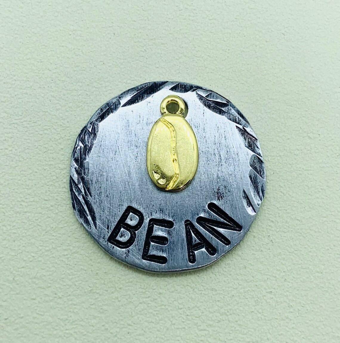 Coffee Bean Dog Tag Dog Tags for Dogs Hand Stamped Dog Tag - Etsy
