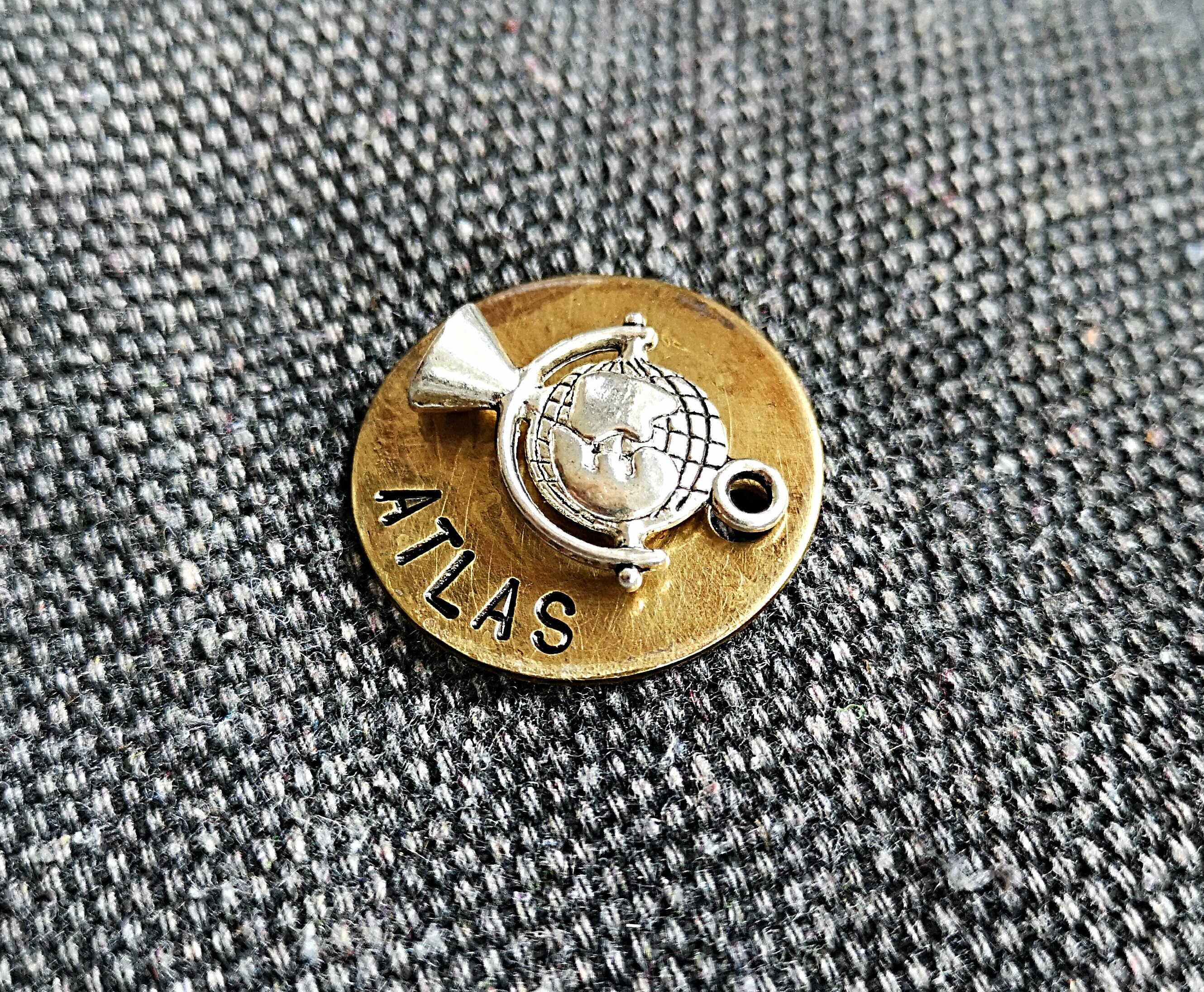 Dog Tag Atlas Dog Tag Globe Dog Tag Hand Stamped Tags - Etsy