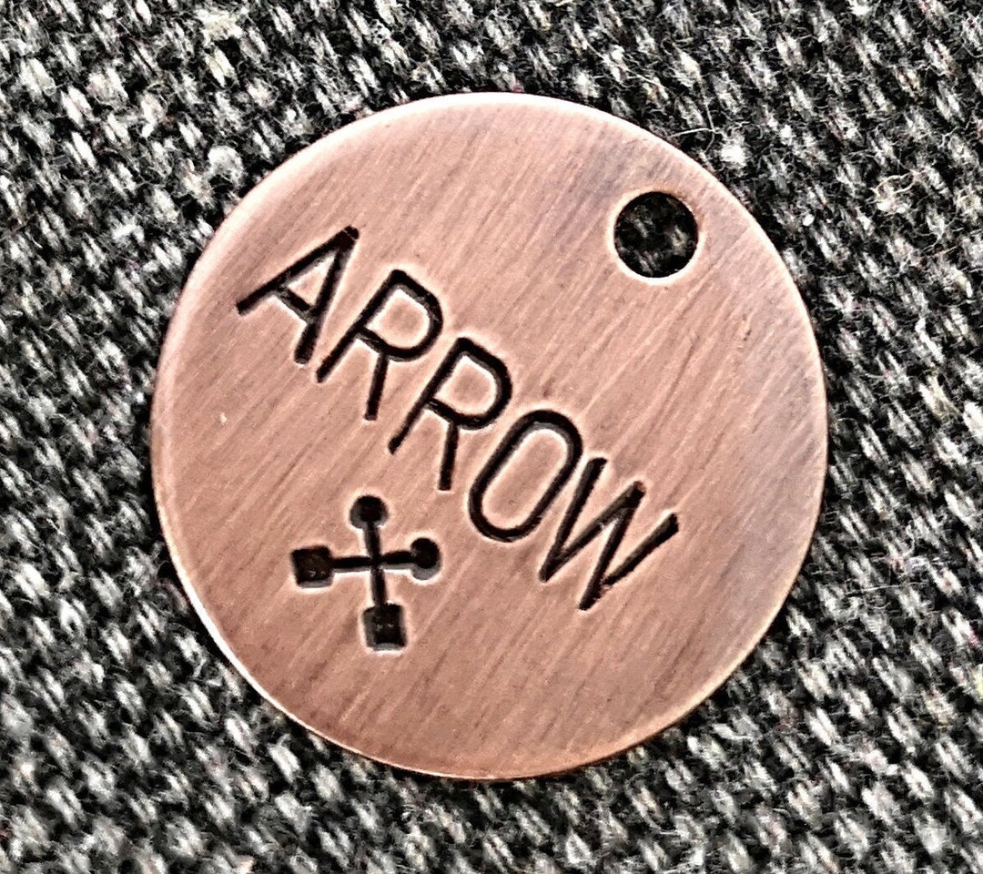 Arrow Dog Tags, Cross Arrows, Minimalist Pet ID, Personalized Dog Tags ...