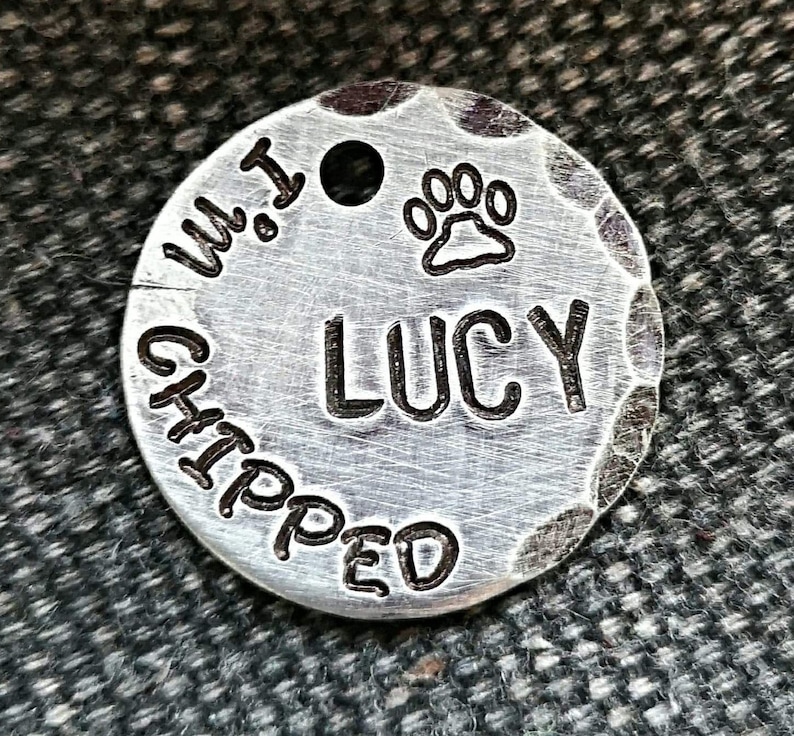 Dog Tag I'm Chipped Pet ID Tag Dog Tags for Dogs Dog | Etsy