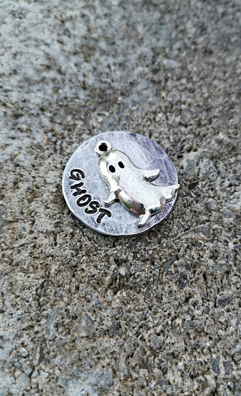 Ghost Dog Tag Dog Tag for Dogs Pet ID Tags Hand Stamped - Etsy New Zealand