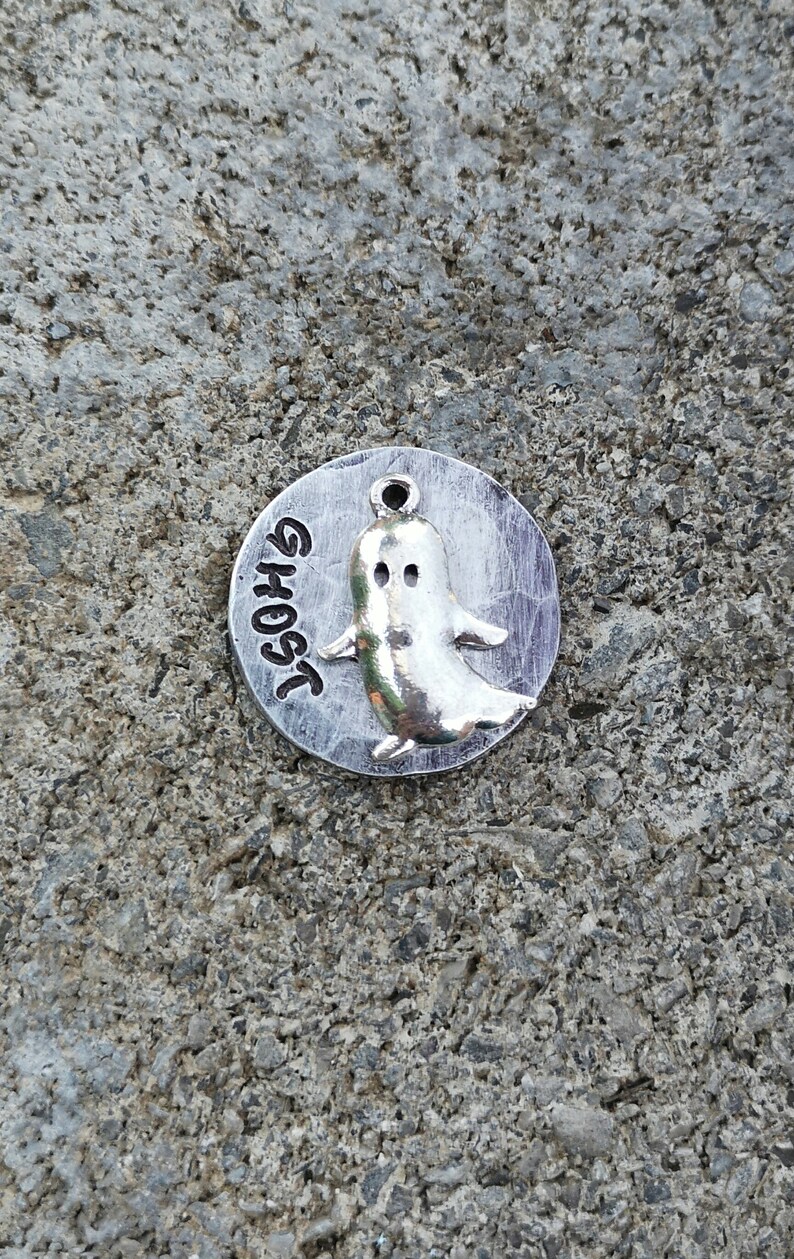 Ghost Dog Tag Dog Tag for Dogs Pet ID Tags Hand Stamped - Etsy New Zealand