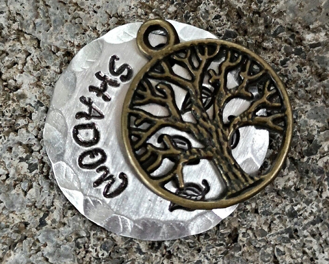Dog Tag, Tree Dog Tag, Hand Stamped Dog Tag, Personalized Dog Tag, Pet ...
