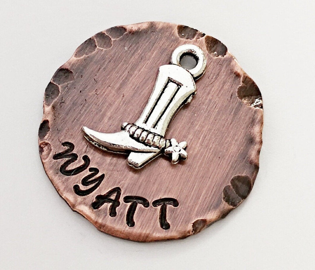 Dog Tag, Western Dog Tag, Cowboy Dog Tag, Boot Pet Tag, Personalized ...