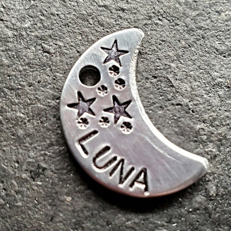 Moon Dog Tag - Etsy