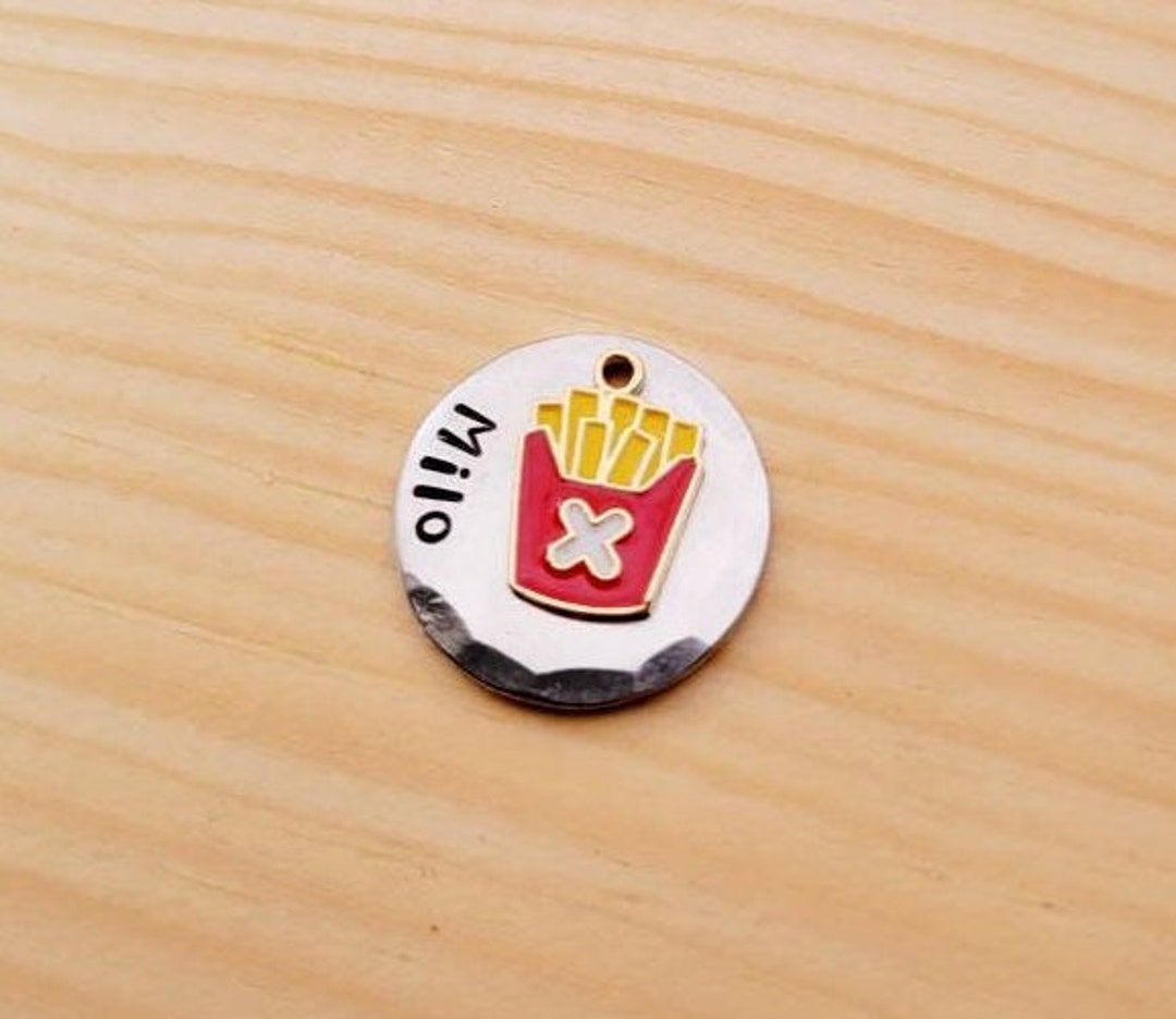French Fries Dog Tag Dog Name Tag Dog Tags for Dogs - Etsy