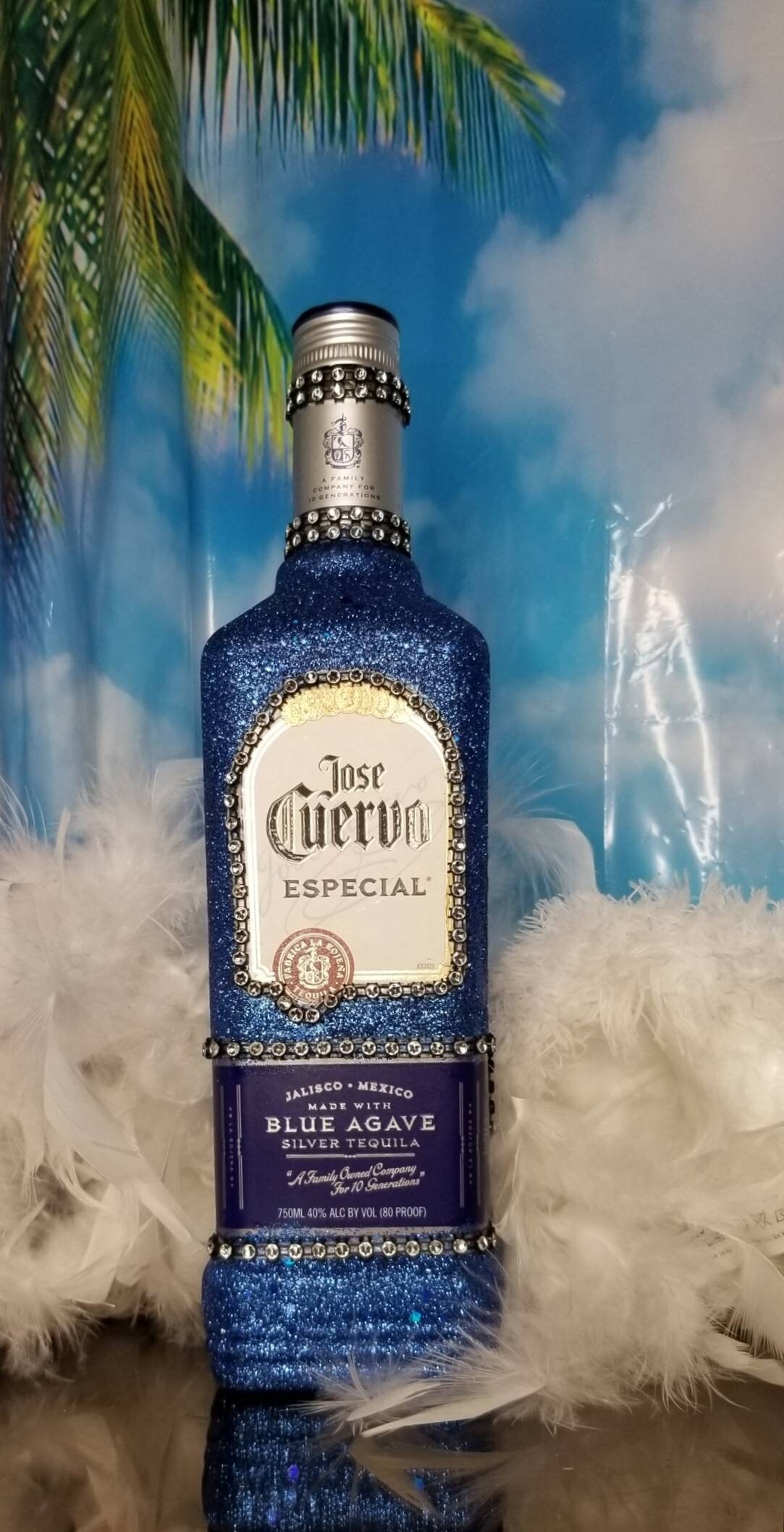 Unique, Fancy, Boujee EMPTY Jose Cuervo Especial TEQUILA Bottle Blue ...