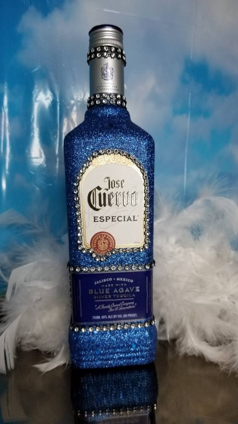 Unique, Fancy, Boujee EMPTY Jose Cuervo Especial TEQUILA Bottle Blue ...
