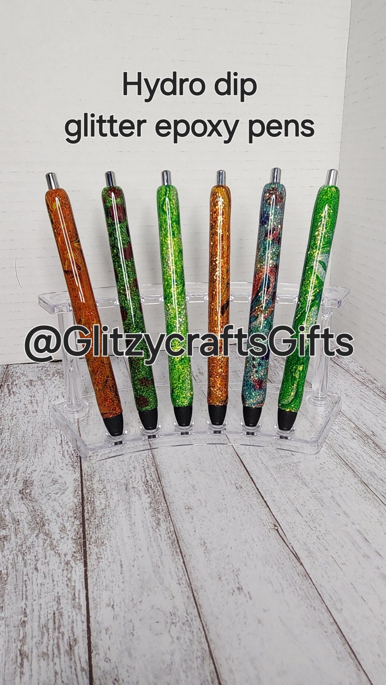 Glitter-epoxy-assorted Design-hydro-dipped-beach-ink Joy GEL Pens-black ...