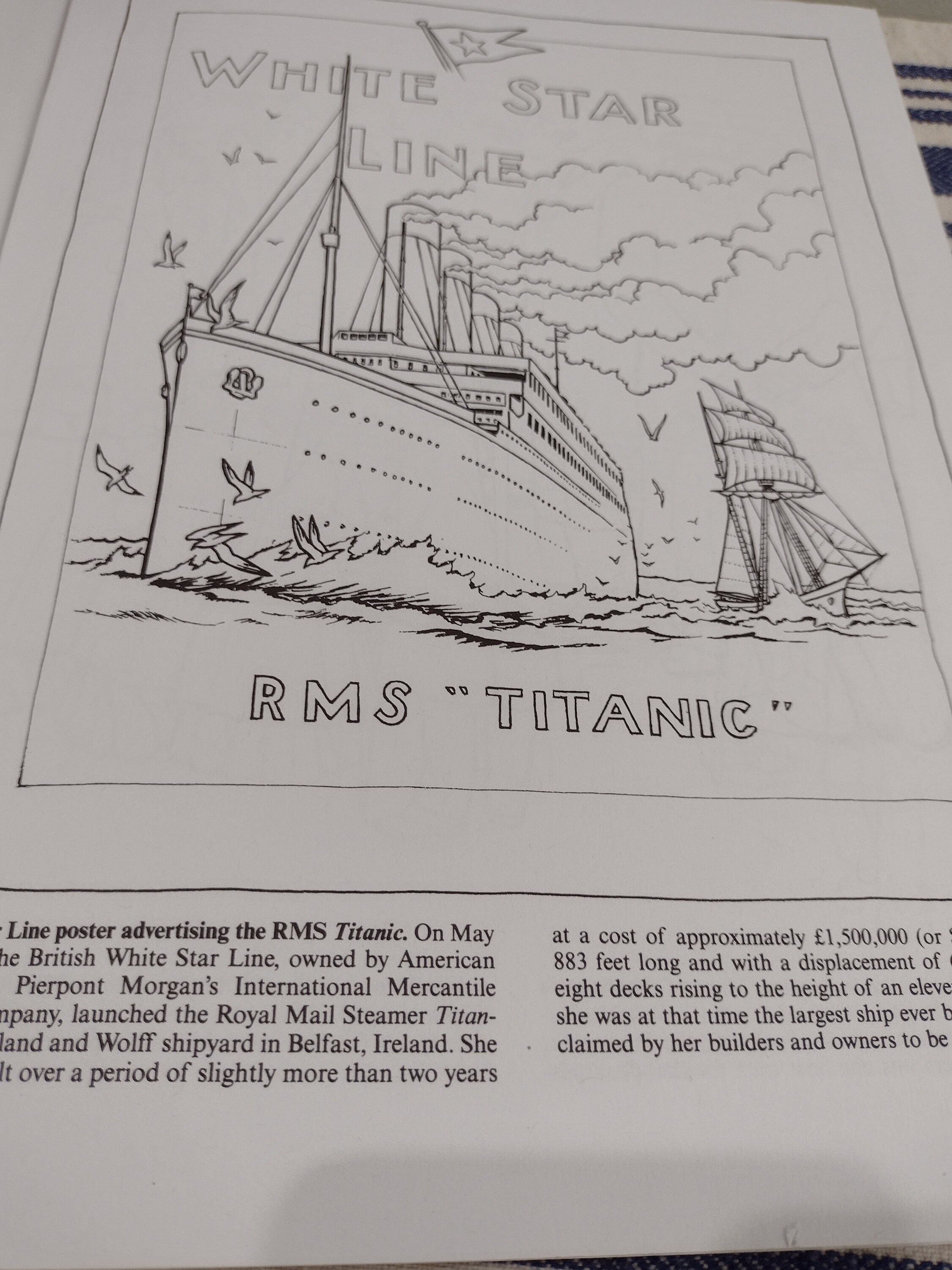 The Titanic Coloring Book Dover 1997 Paperback RMS Titanic by - Etsy