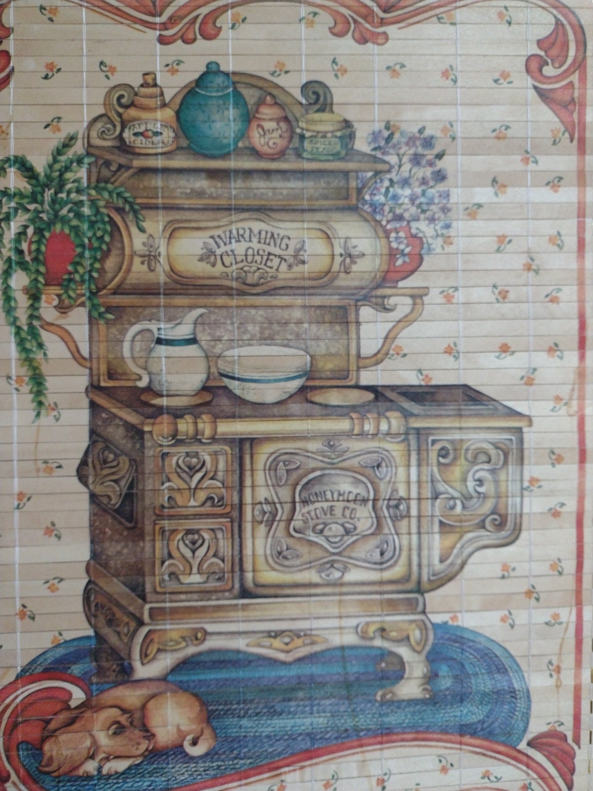 1984 Wooden Wall Scroll Calendar Old Fashioned Honeymoon - Etsy