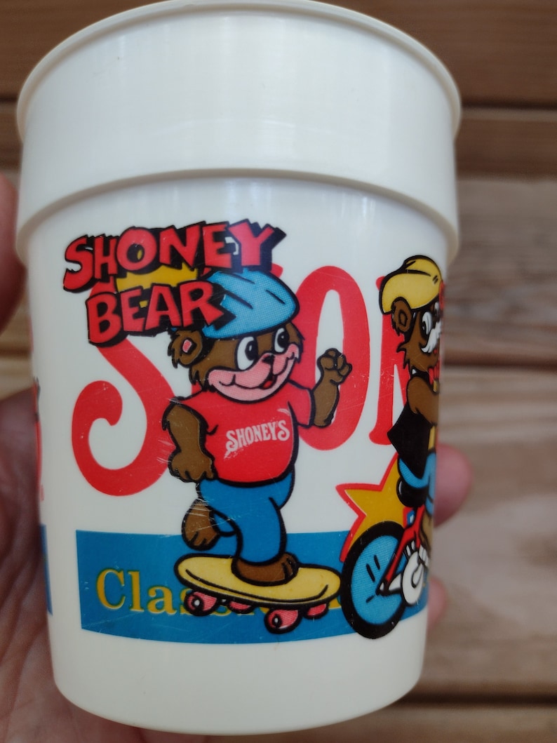 Shoney's Restaurant Kids Plastic Cup Shoney Bear Grandpa Penny Rita ...