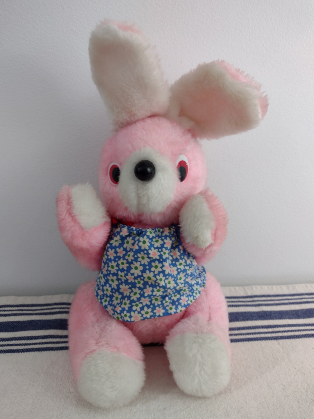 Vintage Musical Bunny Rabbit Pink Girl Plays thank Heaven for Little ...