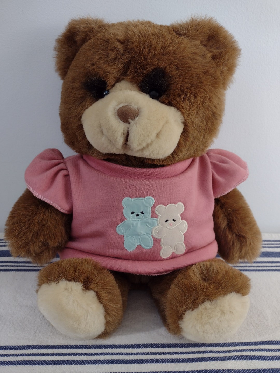 Mattel Emotions Teddy Bear 1986 Stuffed Animal Wearing Teddy Bear T ...