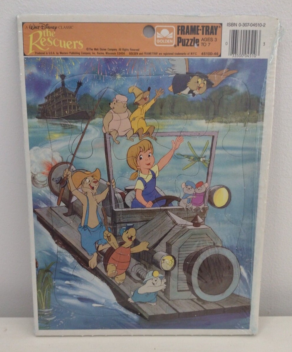 Walt Disney Classic the Rescuers Golden Frame-tray Puzzle Penny Miss ...