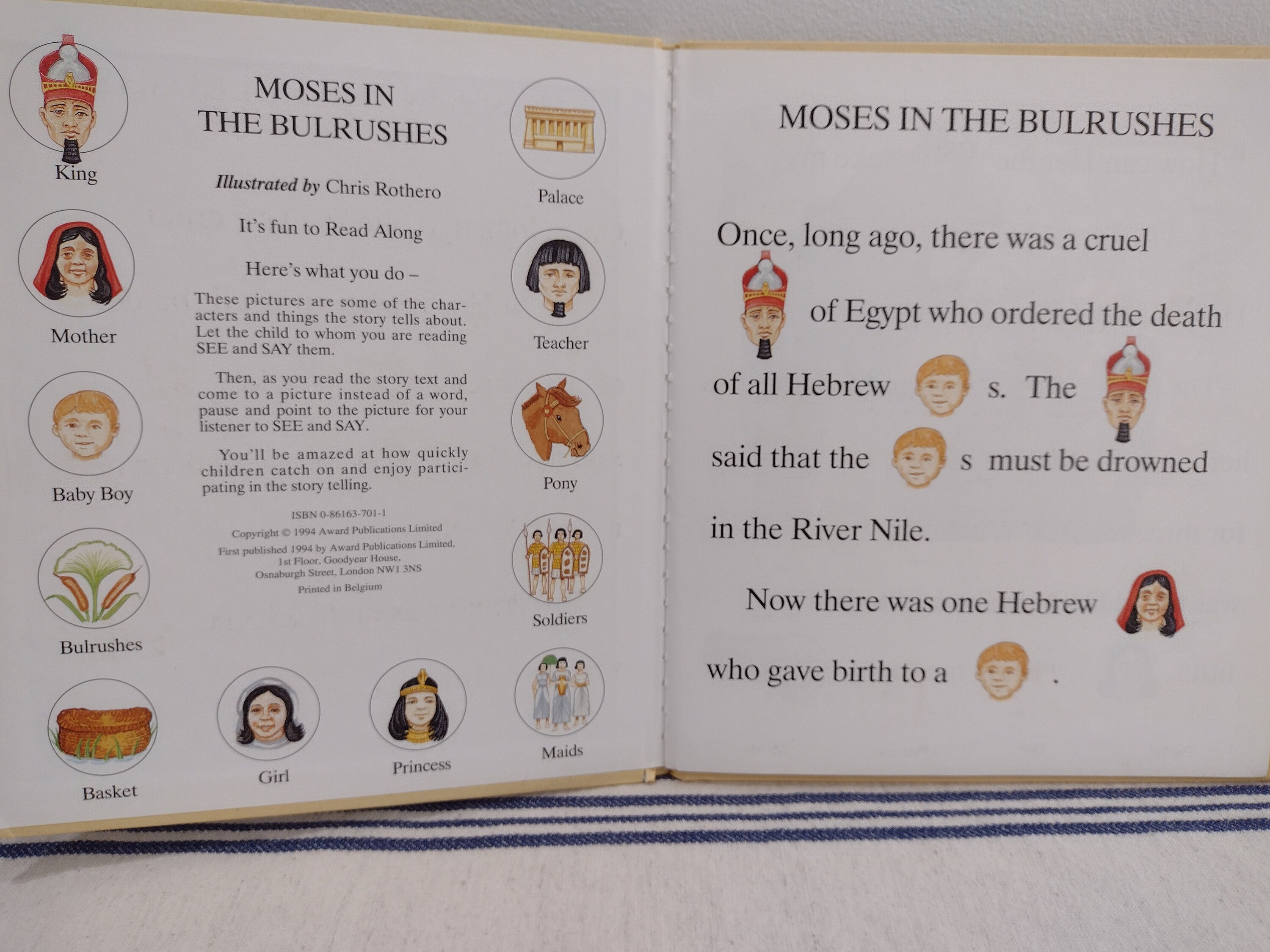 See and Say Storybook Rebus Style Moses in the Busrushes Read Along ...