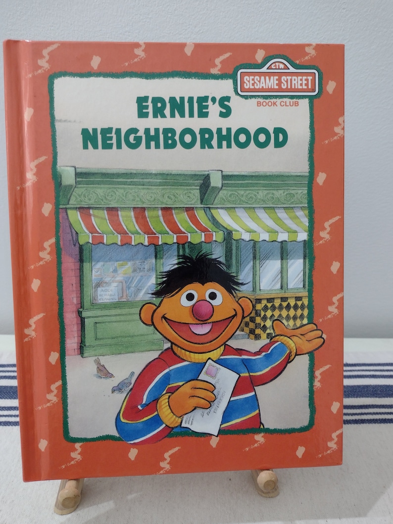 Ernie's Neighborhood- Sesame Street Book Club Hardcover 1993 Edition - Etsy