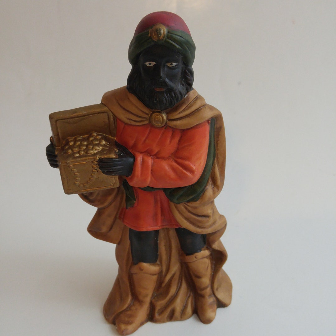 Kurt S. Adler Nativity Scene Wiseman King - Black- 1980s Made in Taiwan ...