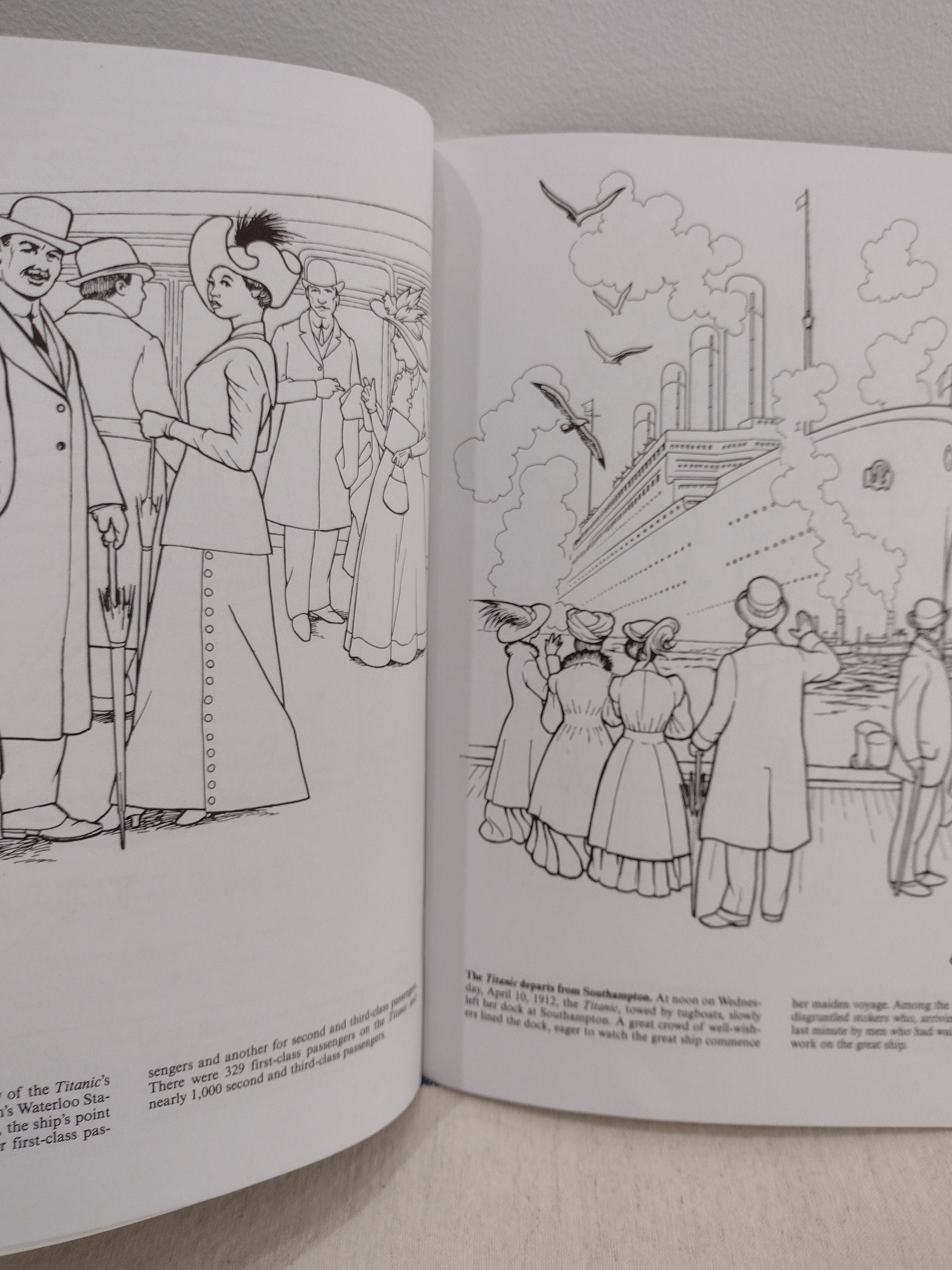 The Titanic Coloring Book Dover 1997 Paperback RMS Titanic by - Etsy